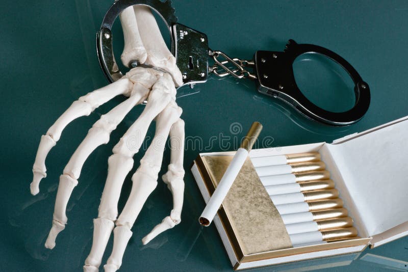 Cigarette addiction stock image. Image of black, lung - 216640033