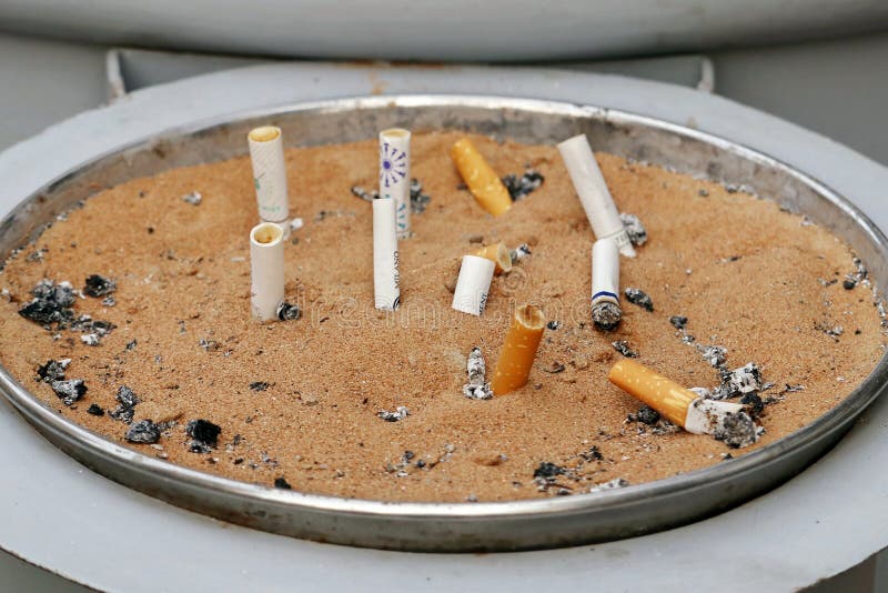 Cigarette Ash Bin for Proper Bud Waste Disposal Stock Image - Image of ...
