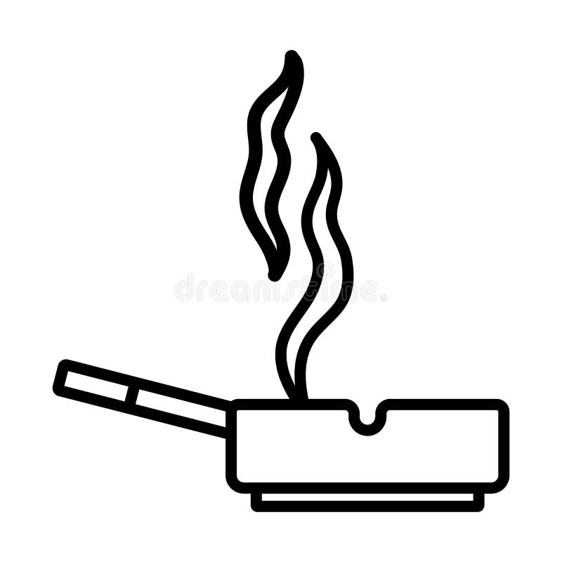 Cigarette in an Ashtray Icon Stock Vector - Illustration of caticons ...