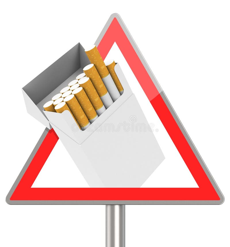 The cigarette box stock illustration. Illustration of unhealthy - 46495778