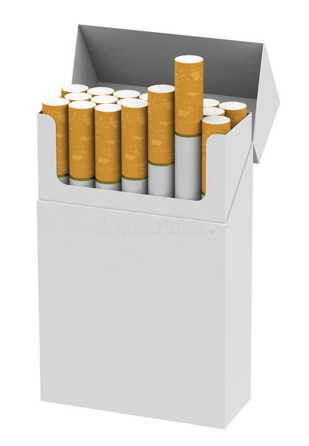 Cigarette box stock illustration. Illustration of addiction - 48772705