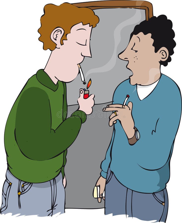 Cigarette break stock vector. Illustration of break, lighting - 56623932