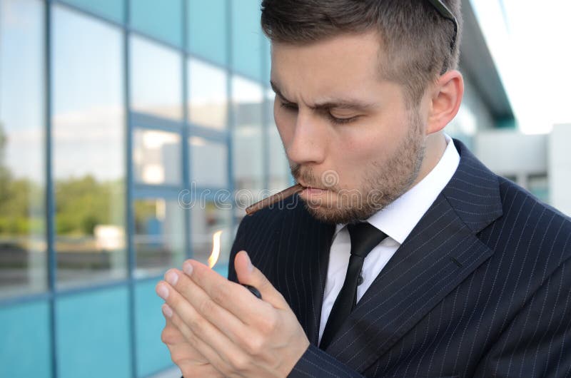 Cigarette break stock image. Image of leader, career - 33019593