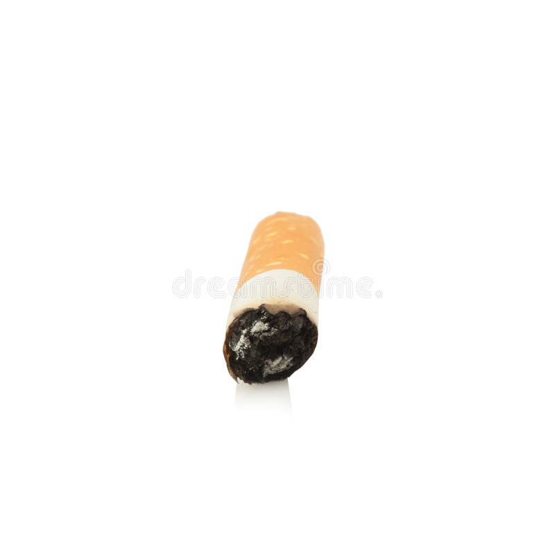 Cigarette Single Isolated on White Background Stock Photo - Image of ...