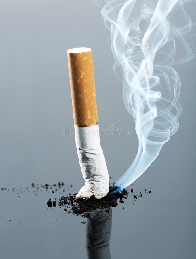 Cigarette with smoke stock photo. Image of narcotic, filter - 45242742