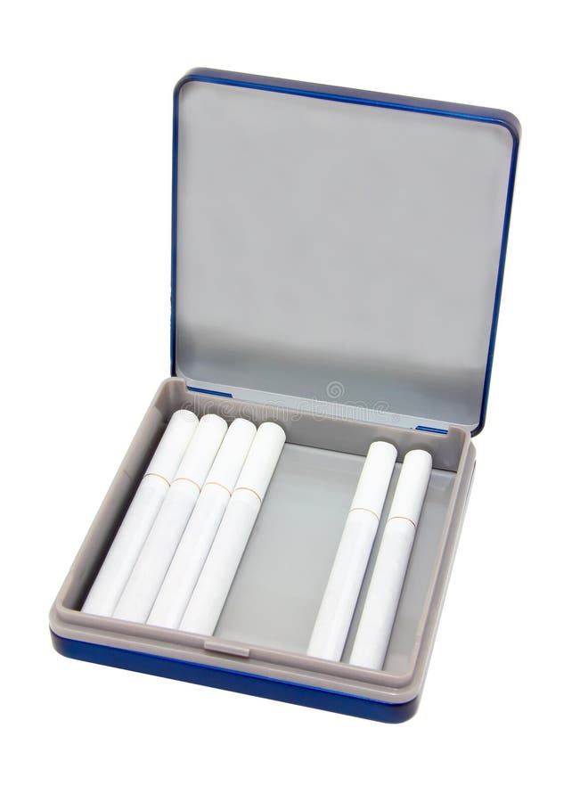Cigarette Case with Cigarettes Stock Image - Image of closeup ...