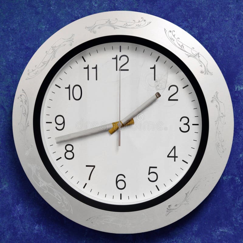 Cigarette Clock stock photo. Image of lives, medical, society - 4645866