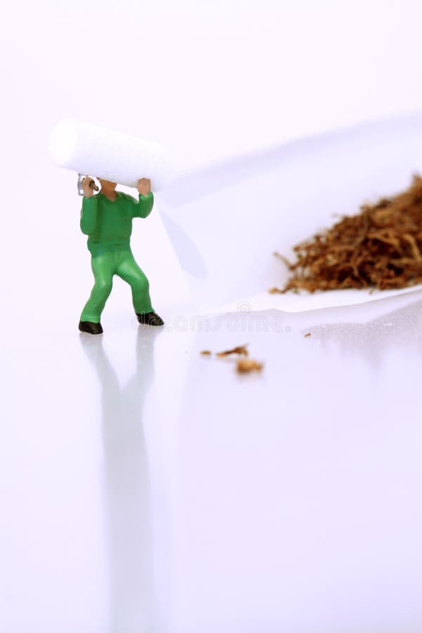 Cigarette Construction Miniature Figure Stock Image - Image of scale ...