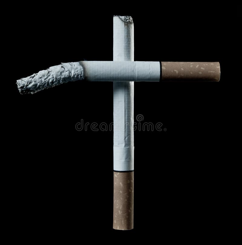 Cigarette cross stock photo. Image of smoking, death - 19350358