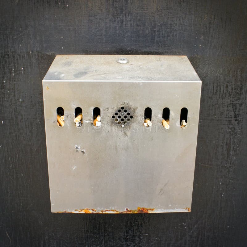 Cigarette disposal bin stock image. Image of smoking - 21894723