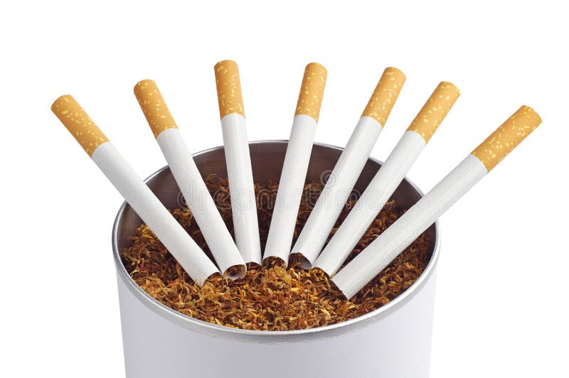 Cigarette Et Tabac Dans Le Pot Image stock - Image du choc, fumeur ...