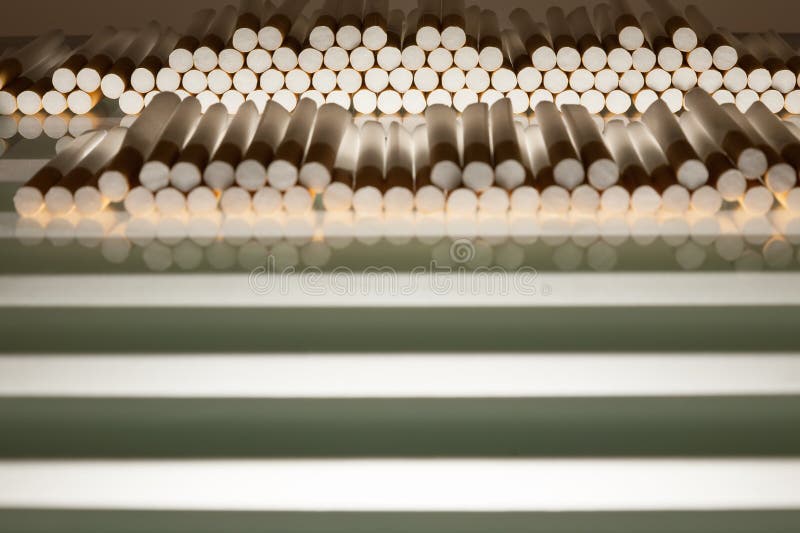 Cigarette Filters Prepared for Filling Stock Image - Image of paper ...