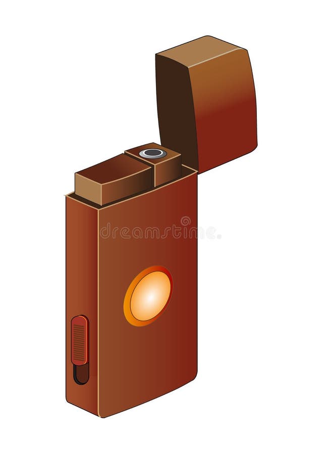Cigarette-lighter stock vector. Illustration of burning - 90286358