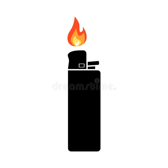 Cigarette lighter icon stock vector. Illustration of isolated - 328063849