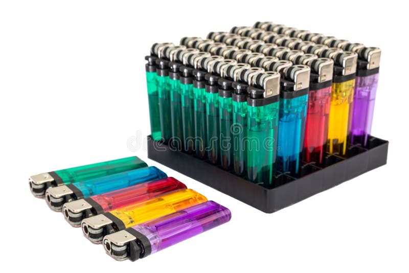 Cigarette lighter set sort stock photo. Image of colors - 80717256