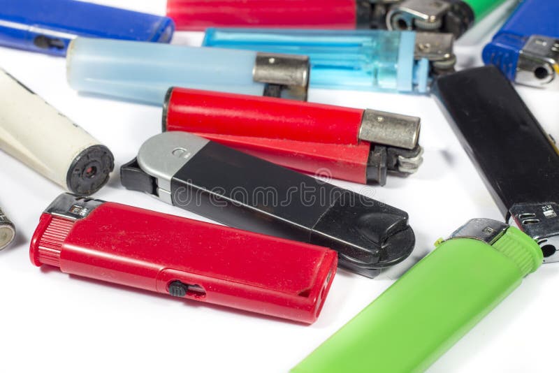 Lighters of Different Colors Stock Photo - Image of detail, concept ...