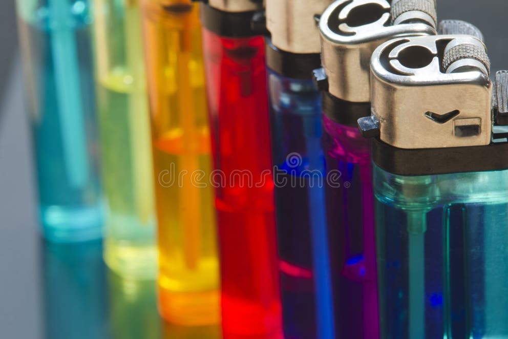 Cigarette lighters stock image. Image of glowing, butane - 48982017