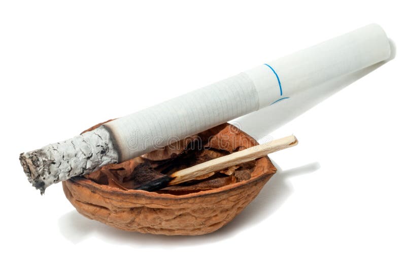 Cigarette with Nutshell Shell Stock Image - Image of shells, cigar ...