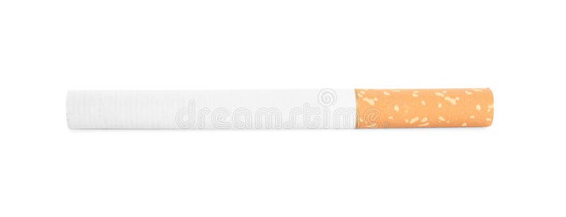 Cigarette with Orange Filter on White Stock Photo - Image of object ...