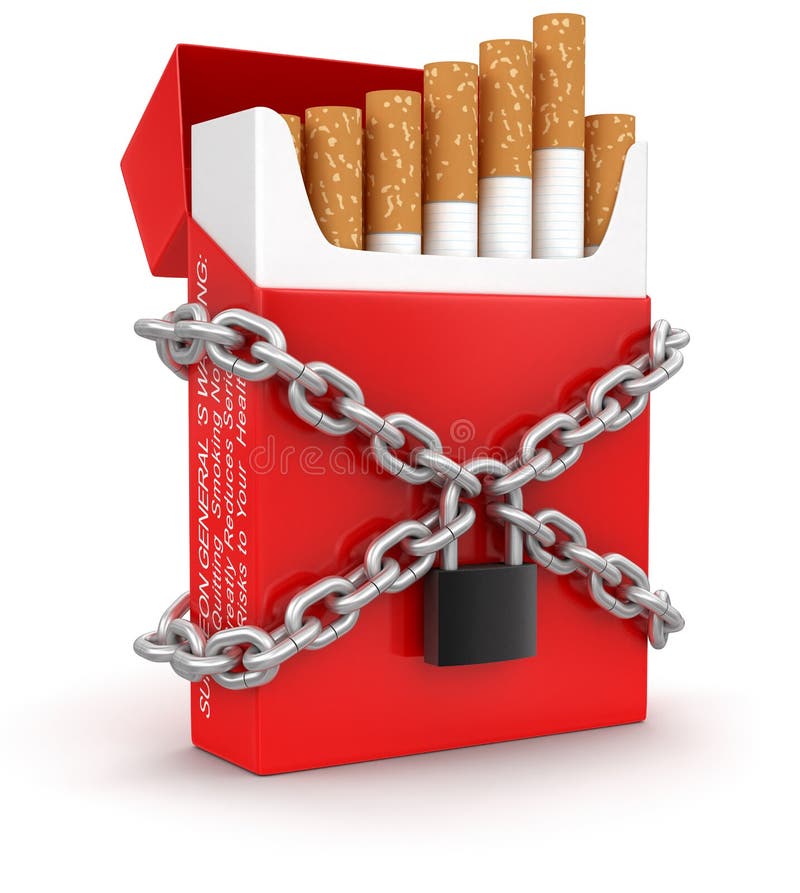Cigarette Pack and Chain (clipping Path Included) Stock Illustration ...