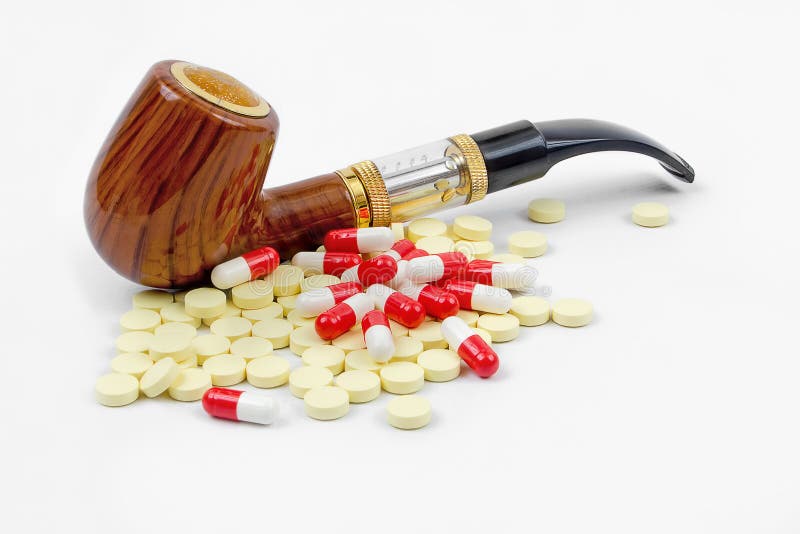 Cigarette and pills stock image. Image of addict, cigarettes - 61483217