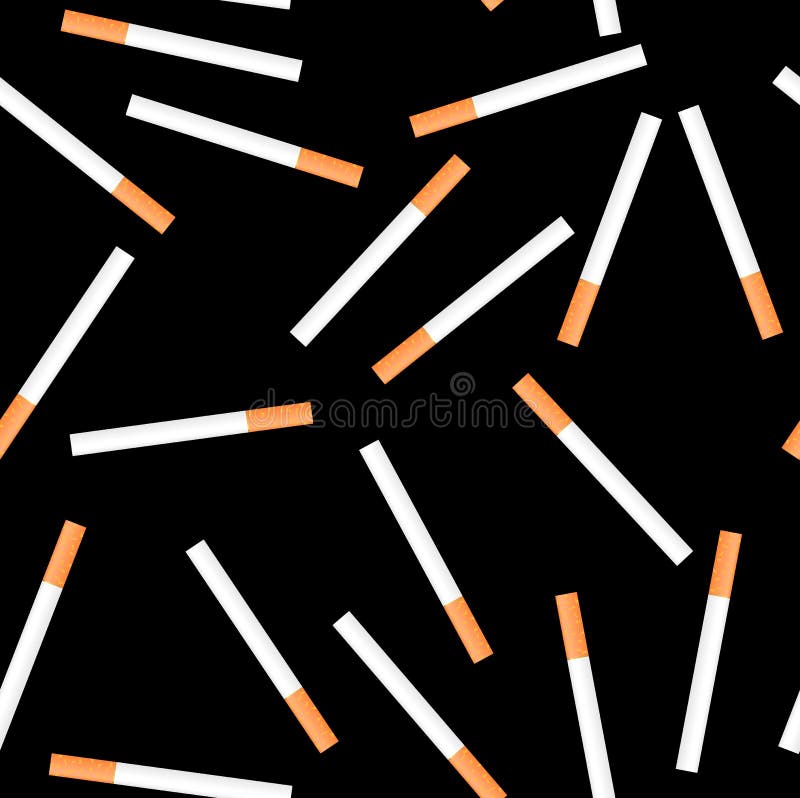 Cigarette Seamless Background Stock Illustration - Illustration of ...