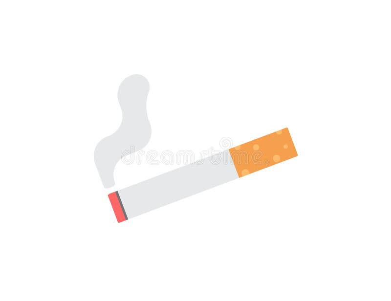 Cigarette Simple Illustration. Smoke Icon Stock Vector - Illustration ...