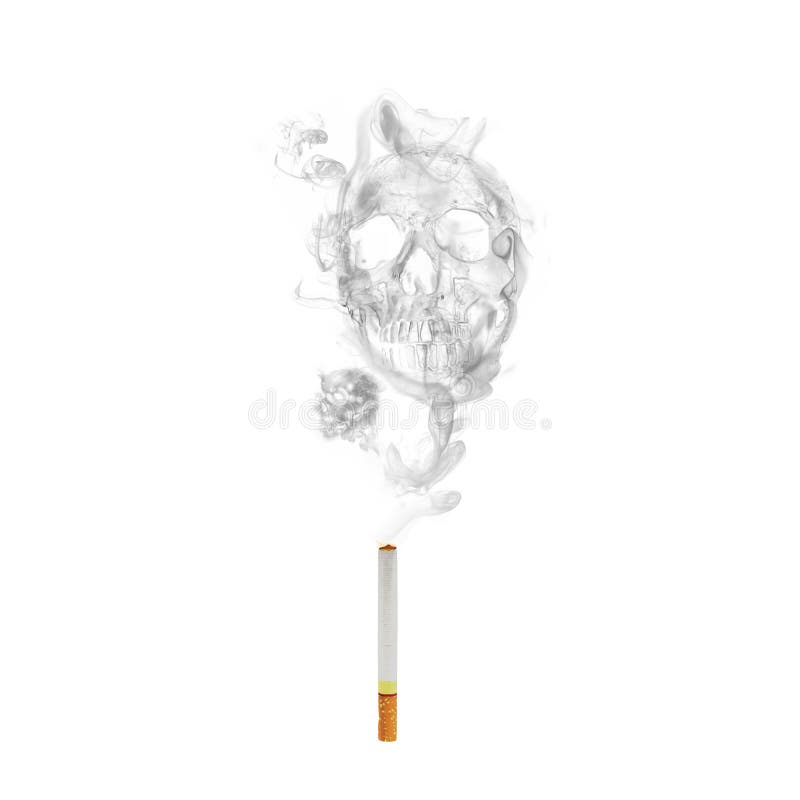 Cigarette With Skull Smoke Effect Stock Photo - Image of death, pattern ...