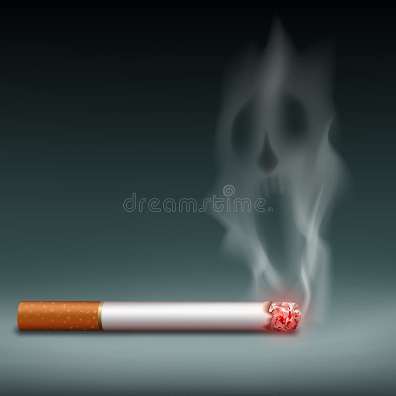 Demon of the smoke stock illustration. Illustration of mortality - 26766736