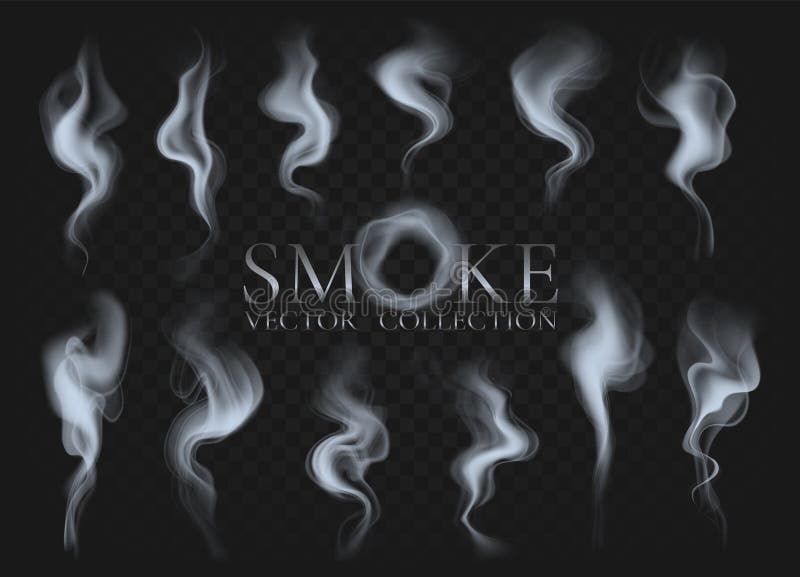 Smoke Texture. a Transparent Cloud of Smoke Spreads on a Blue ...