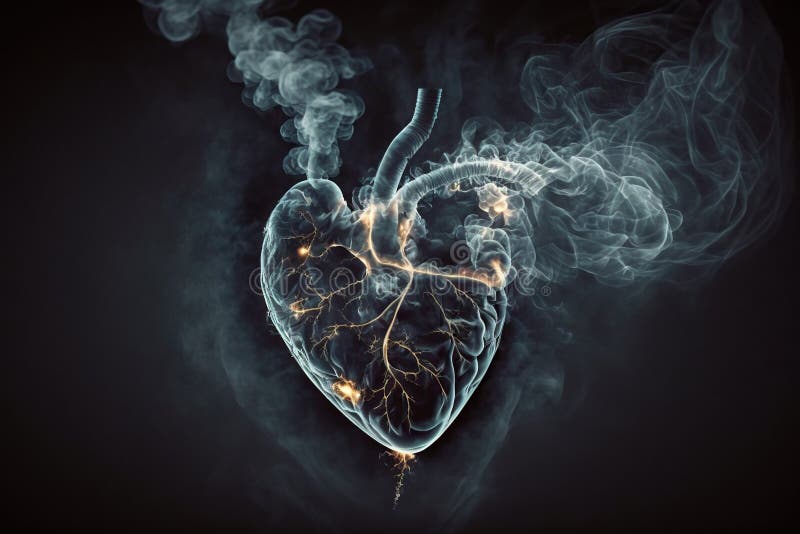 Cigarette Smoke in the Shape of a Heart , Created with Generative AI ...