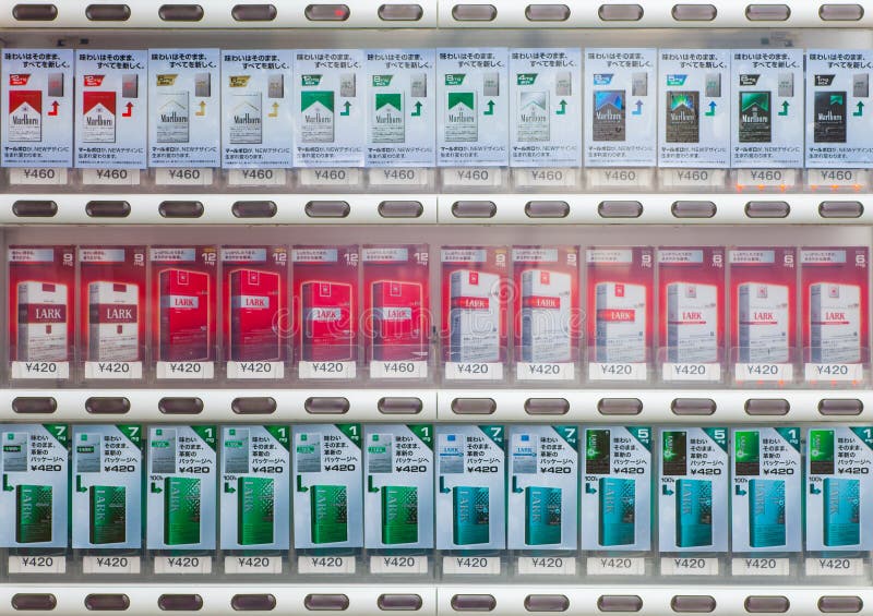 Cigarette vending machines editorial photography. Image of industry ...
