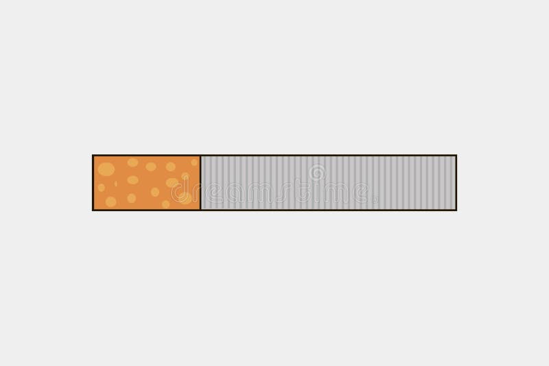 A Cigarette with a Yellow Filter. Vector Illustration Stock Vector ...