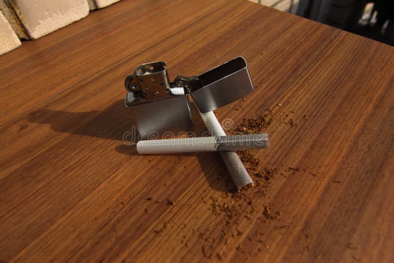 Cigarettes Belomor and Lighter Zippo Stock Image - Image of fire ...