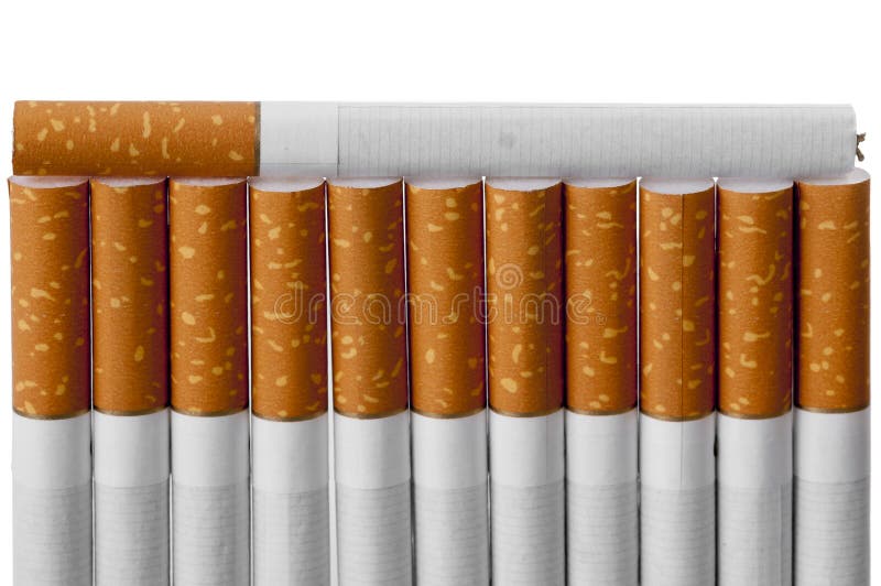 Cigarette with Brown Filter Stock Photo - Image of danger, texture ...