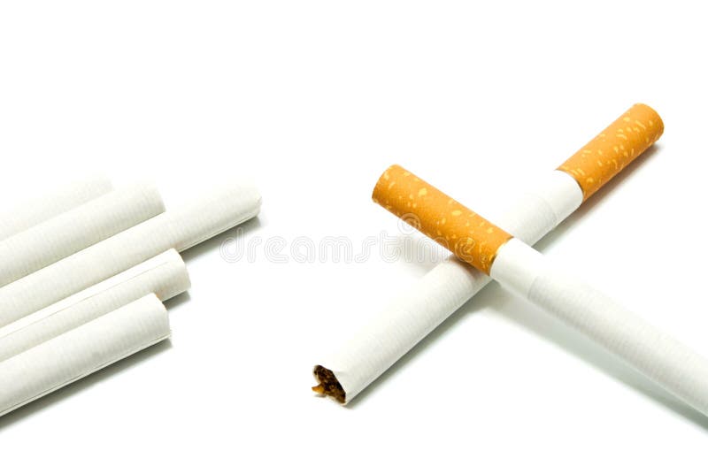 Two Cigarettes without Filter and Few Matches Stock Photo - Image of ...