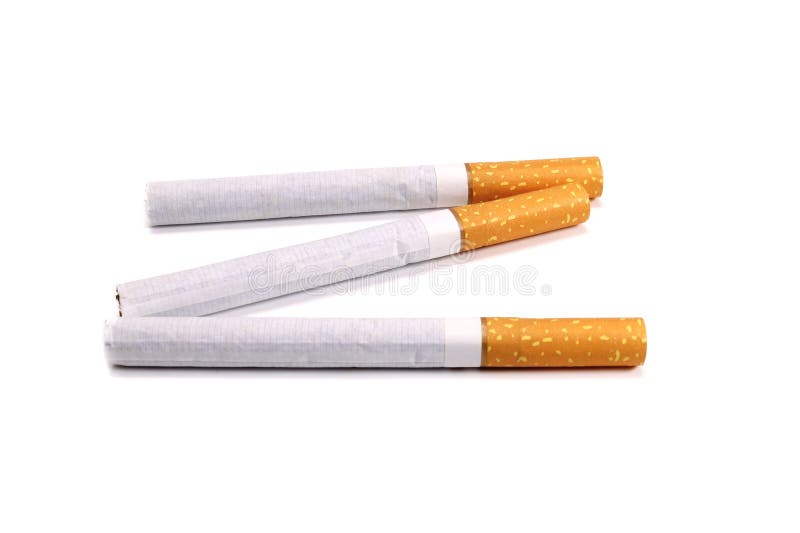 Cigarettes without Filter in an Open Pack Stock Photo - Image of habit ...