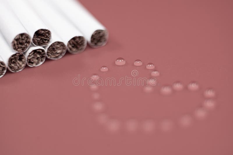 Cigarettes are Hazy Water Drops Stock Photo - Image of drip, color ...