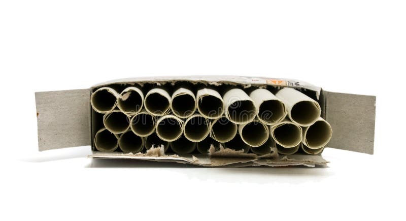 Cigarettes. the open pack stock photo. Image of nicotine - 12216938