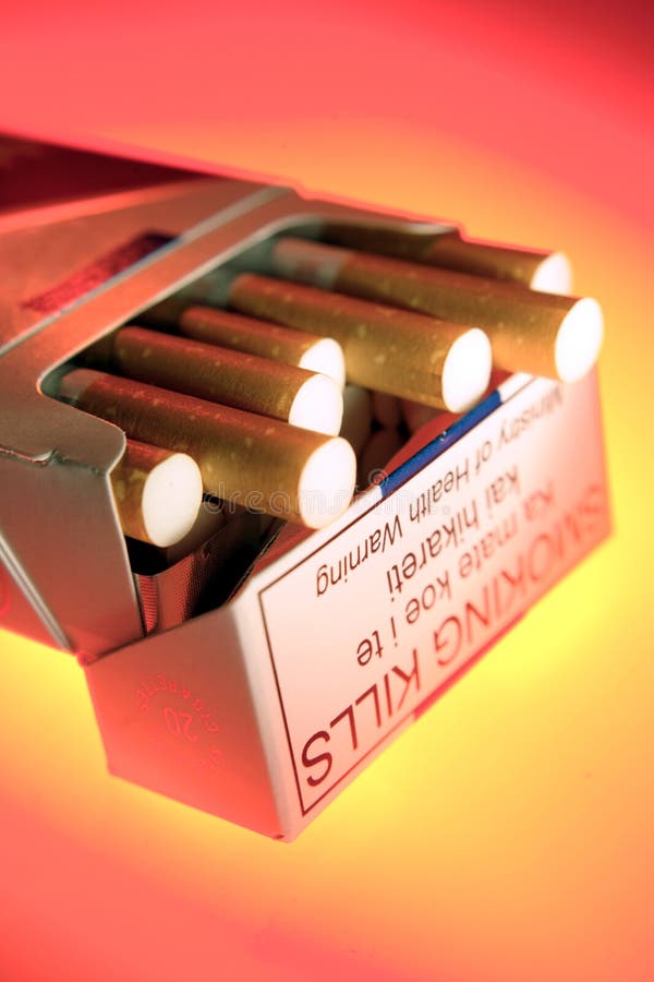 Cigarettes in a pack stock image. Image of cigarette, package - 2415369
