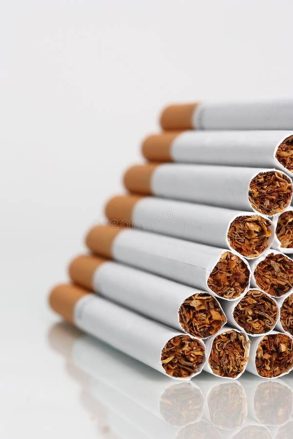 Cigarettes in stack stock image. Image of dependence - 21574627