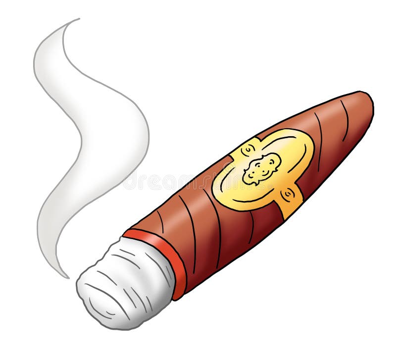 Cigarro ilustración del vector. Ilustración de cigarro - 17258998