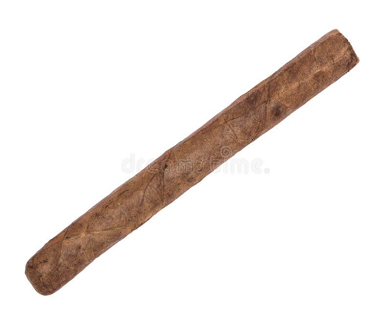 Cigarro Grande Aislado En Blanco Imagen de archivo - Imagen de estudio ...