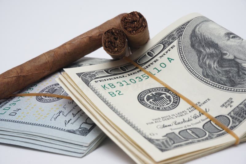 Cigars and cash stock image. Image of paper, rich, luxury - 56787179