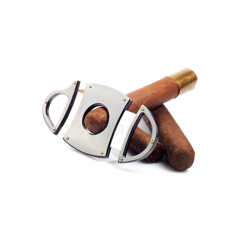 Cigars and a cutter stock photo. Image of rolled, lifestyle - 23940486