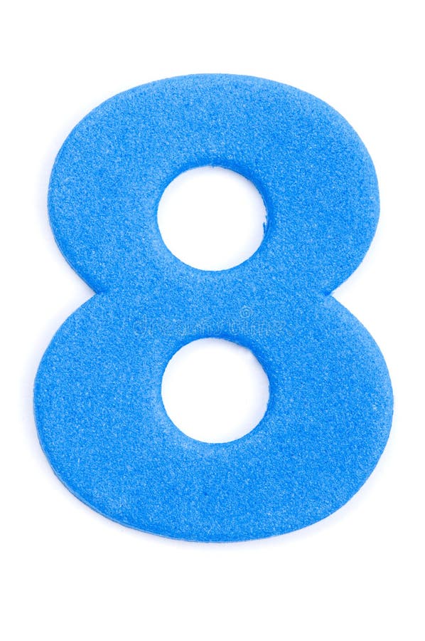 Cijfer Acht van het schuim stock afbeelding. Image of lettertype - 7220903