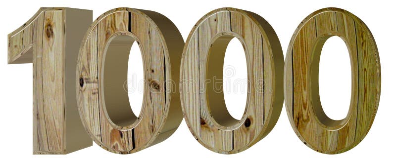 Cijfer 1000, Duizend, Geïsoleerd Op Witte Achtergrond, 3d Ren Stock ...