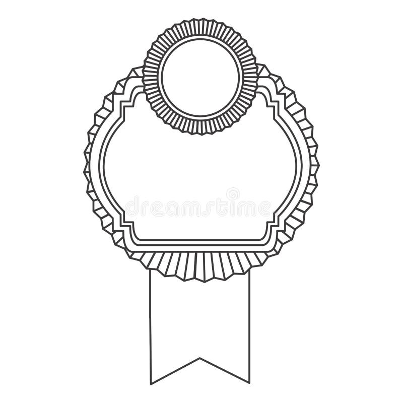 Cijferembleem Met Symbolen Binnen Pictogram Stock Illustratie ...
