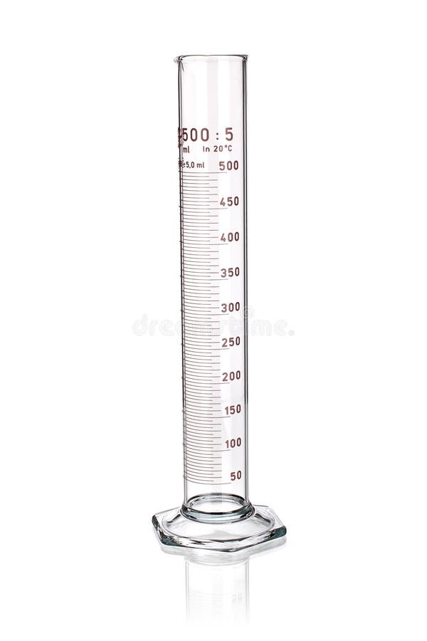 Cilindro Graduado De Laboratorio Aislado Sobre Fondo Blanco Foto de ...