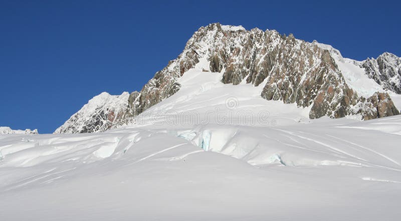 Cima Innevata Della Montagna, Nuova Zelanda Fotografia Stock - Immagine ...